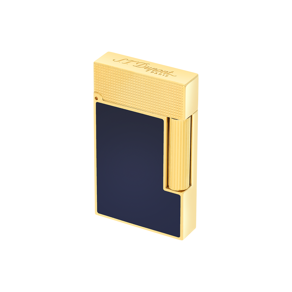 S.T. Dupont Ligne 2 Micro Diamond Head Gold & Blue Lacquer – Davidoff ...